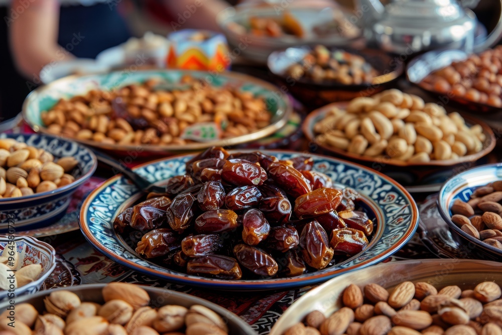 Sumptuous Spread Of Traditional Arabic Food Served During Ramadan ...