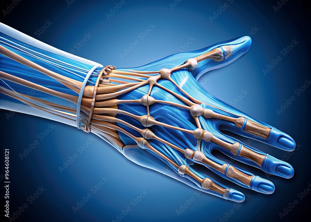 Anatomical wrist illustrations detailed precise diagrams bones tendons ...