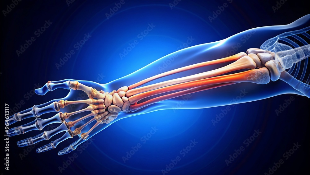 Ilustración de Stock anatomy of ulna bone distal end anatomy mood ...