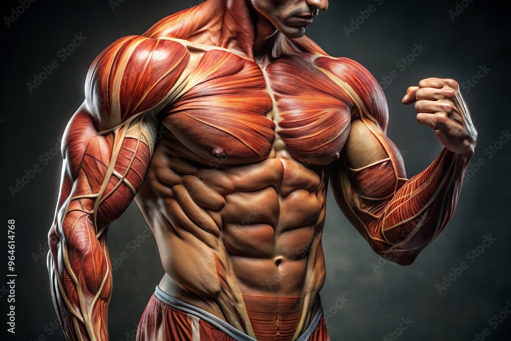 arm musculature biceps triceps deltoids brachialis radial flexion ...