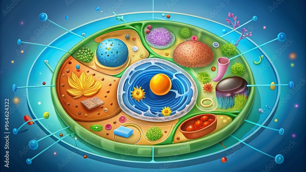 cell anatomy diagram high-resolution detailed illustration scientific ...
