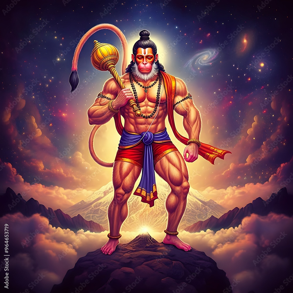 Lord Hanuman Stock Illustration | Adobe Stock