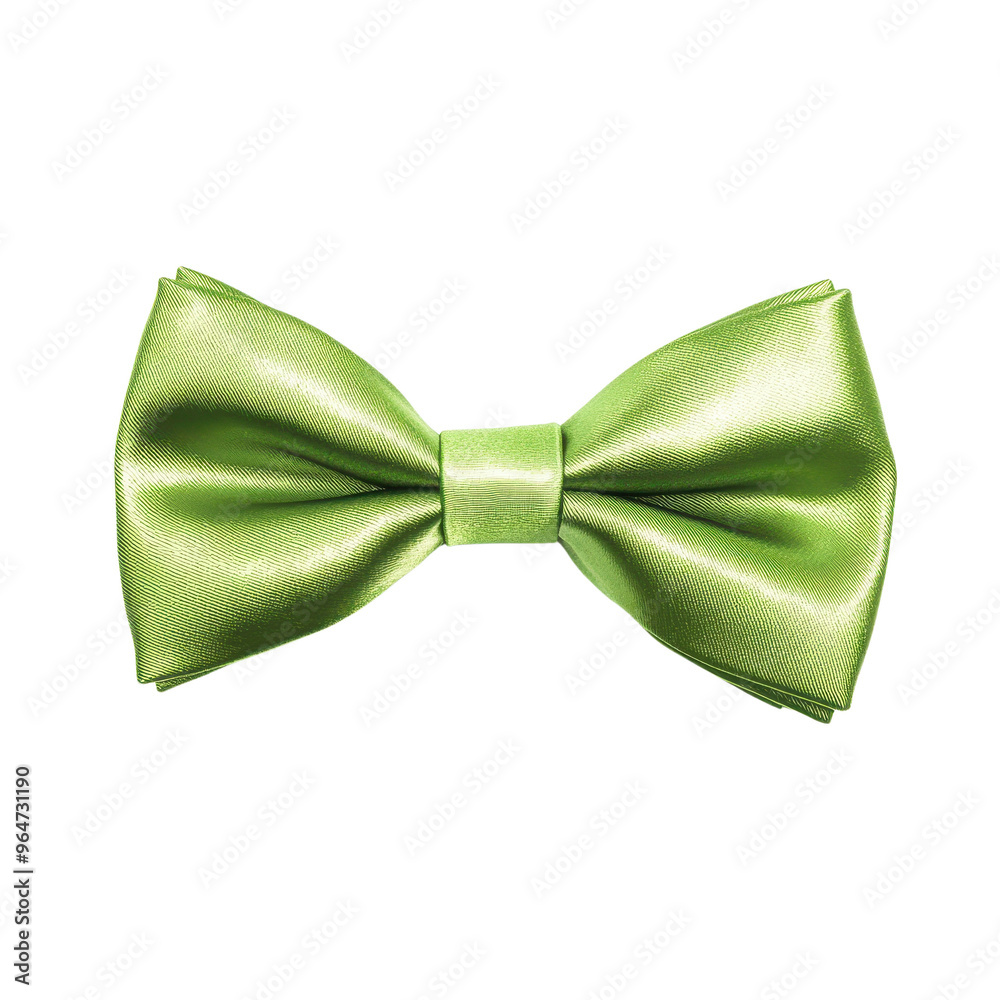 A elegant green satin bow tie, perfect for formal events, weddings, or ...