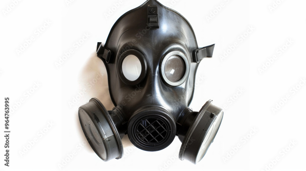Riot Gas Mask: A gas mask worn by bailiffs for protection against tear ...
