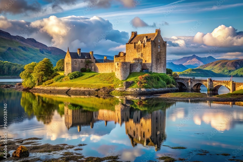 aesthetic, Scotland, minimalist, Kyle of Lochalsh, Eilean Donan Castle ...