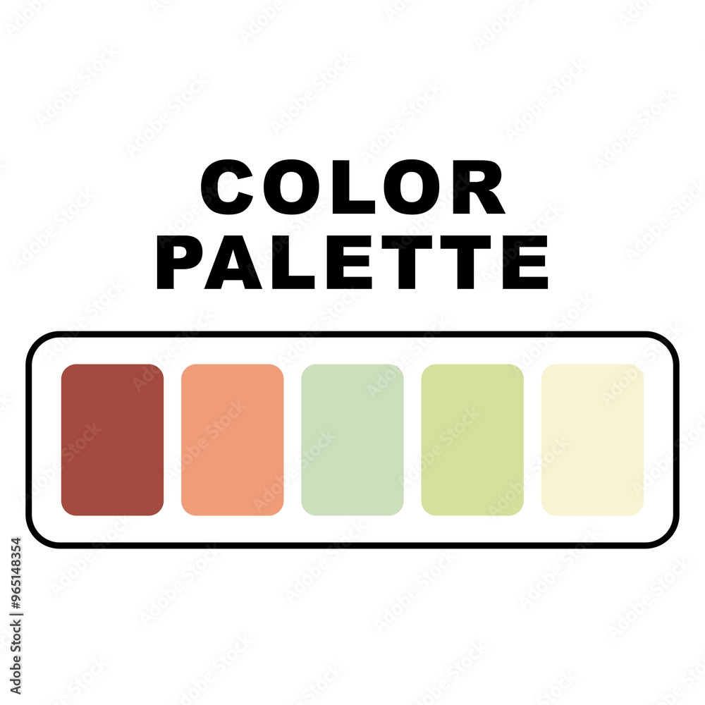 Vector illustration with palette. Color matching palette. Fashion Trend ...