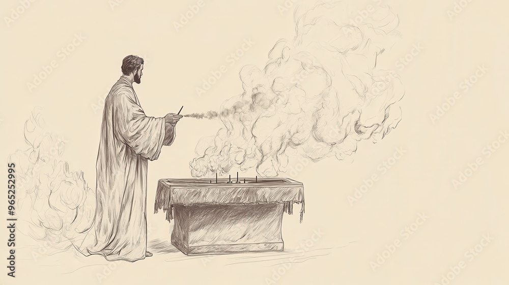 Exodus:The Altar of Incense,Exodus: High Priest Burns Incense on Altar ...