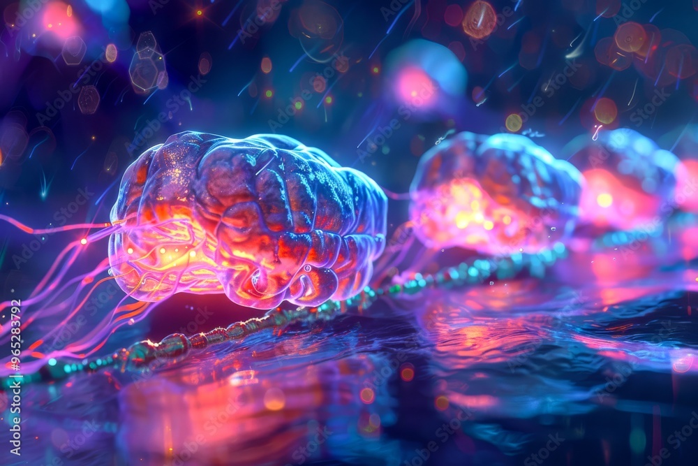 Synaptic Vesicle Docking: A close-up of synaptic vesicles docking at ...