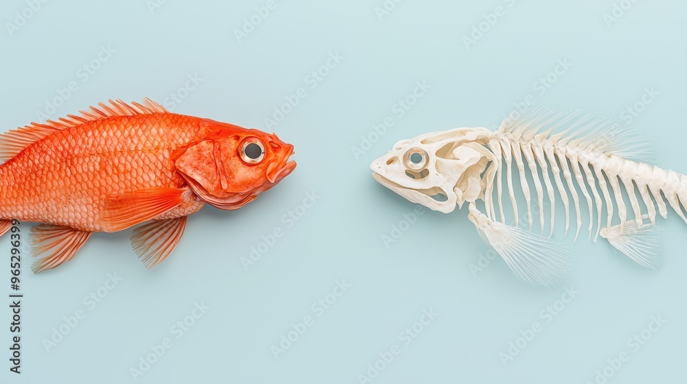 Comparative Anatomy of Fish and Amphibians: Detailed Skeletal ...