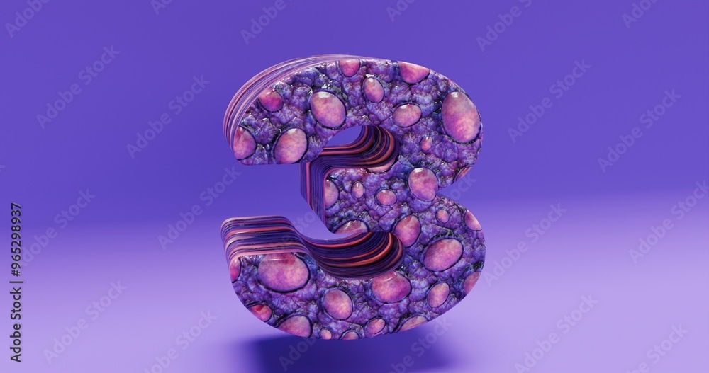 Numbers.Alien number five. 3 d numbers render alien set. Numbers three ...