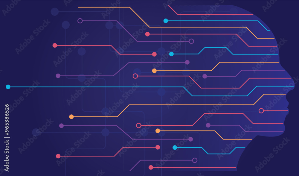 AI Artificial Intelligence and Machine Learning Background Concept, Big ...
