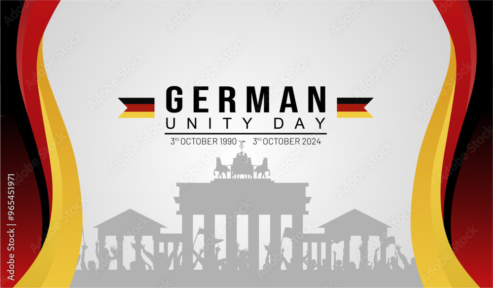 Celebration of German Unity Day 2024 with Crowd Happy People in front ...
