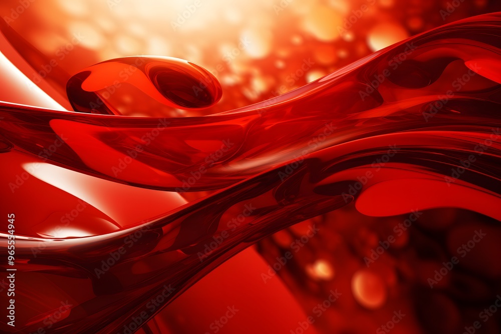 Blood cell red background vein flow platelet wave cancer medicine ...