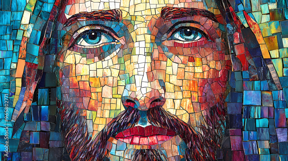 Jesus is everywhere, jesus is watching you, jesus christ face made of ...