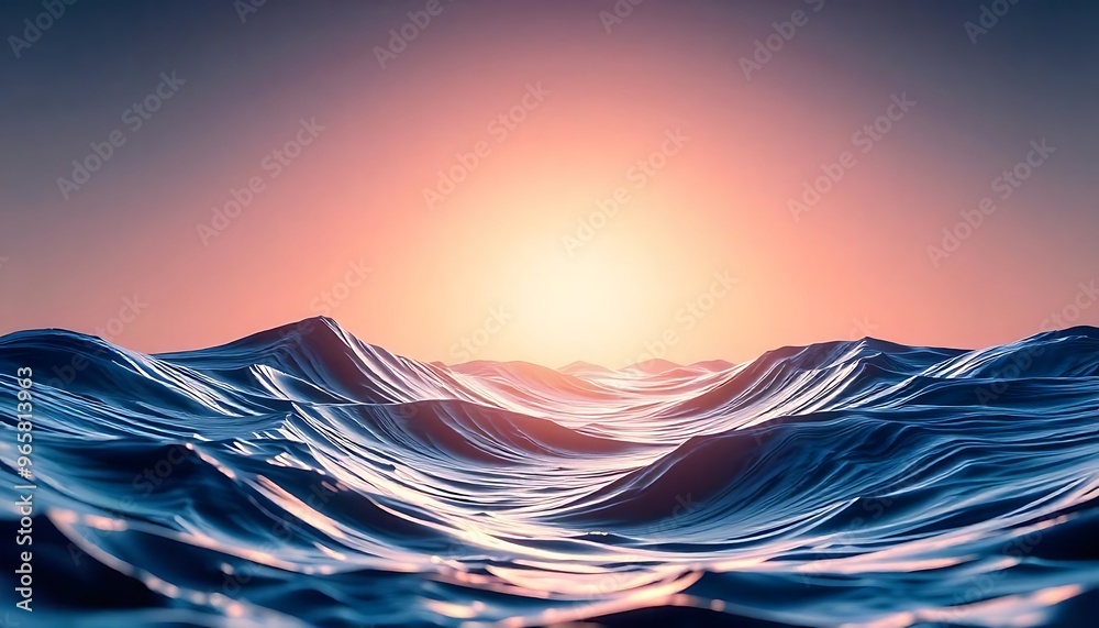 A captivating circular waveform visual with a 3D effect, where waves ...