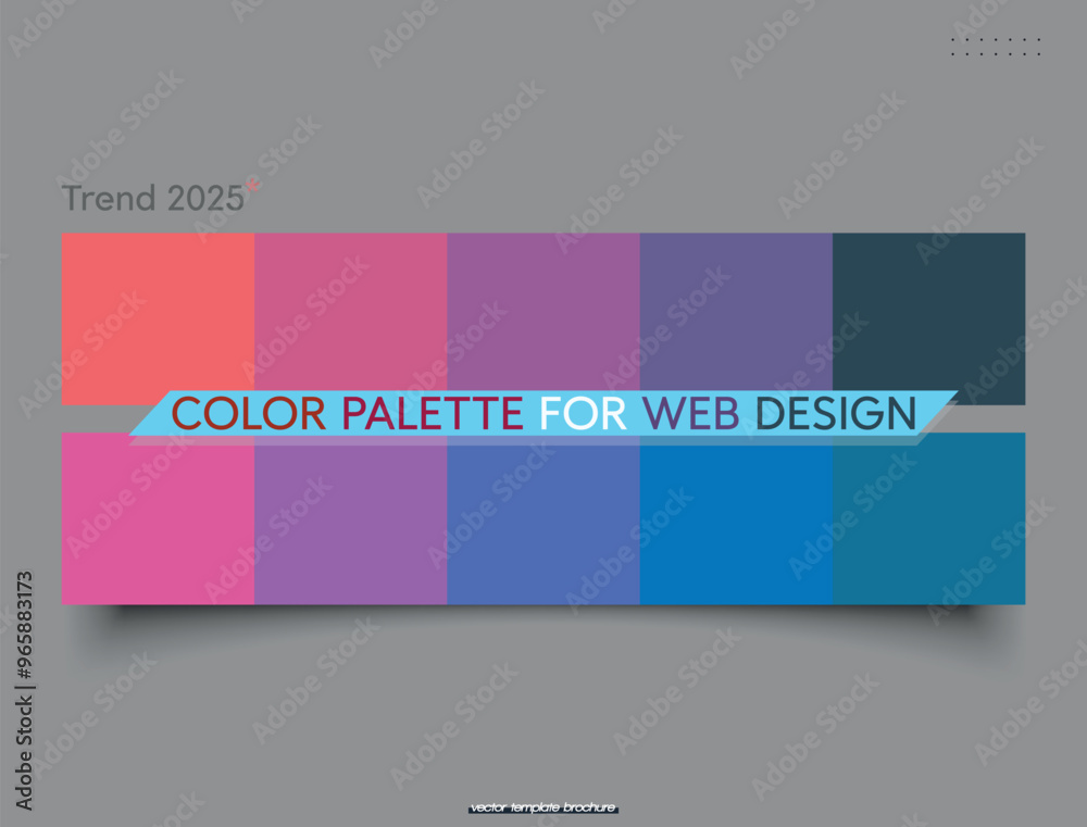 COLOR PALETTE FOR WEB DESIGN. Trendy color combinations for 2025 ...