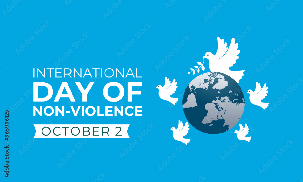 Vector Illustration of International Day of Non-Violence Banner poster ...