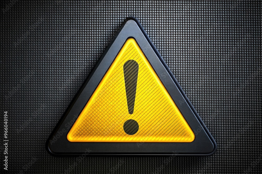 A Yellow Triangle Exclamation Mark, Commonly Used As A Visual Warning ...