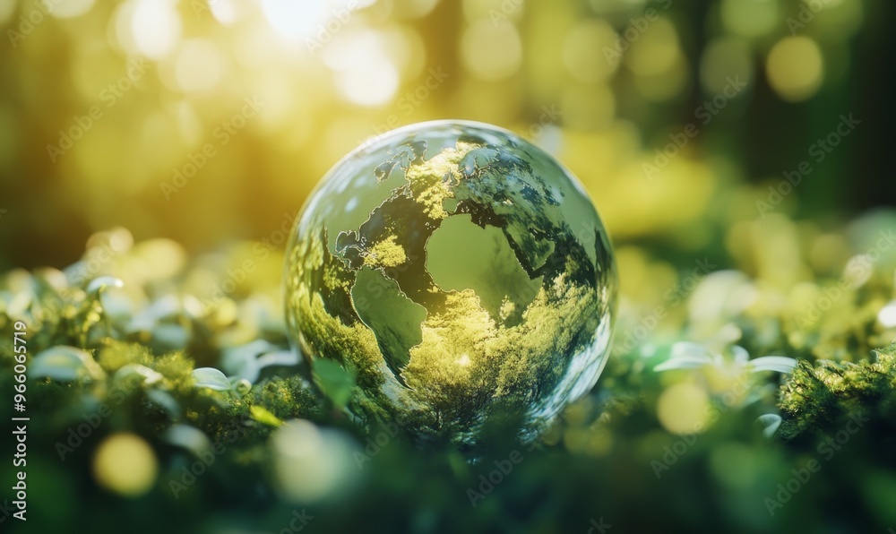 Abstract Green Energy and Sustainability Concept for World Environment ...