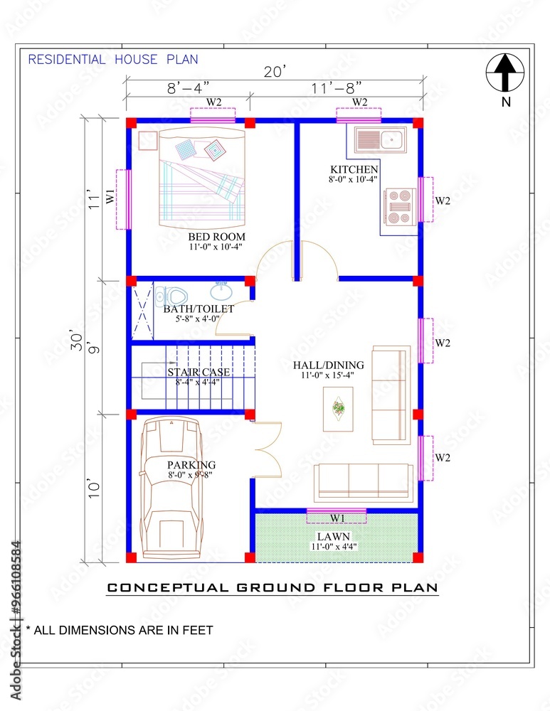 Ilustração Architectural Floor plan Typical Autocad Floor Plan, 2D ...