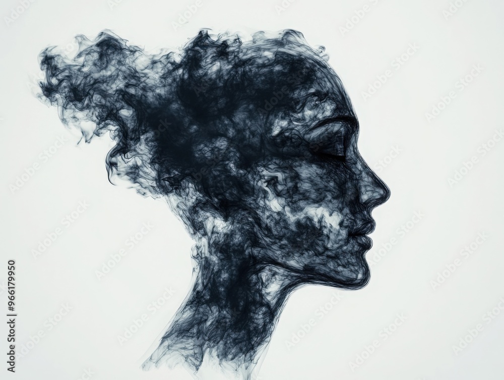 Negative energy visualized as dark, swirling smoke around a toxic ...