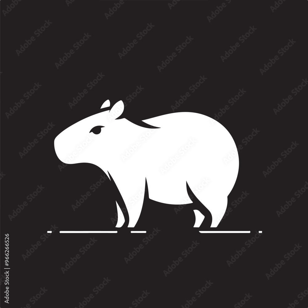 Capybara vector on transparent background for digital content, t-shirts ...