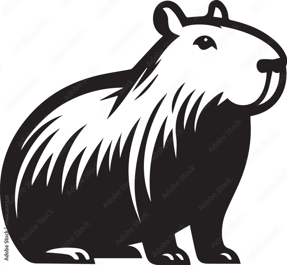 Capybara vector on transparent background for digital content, t-shirts ...