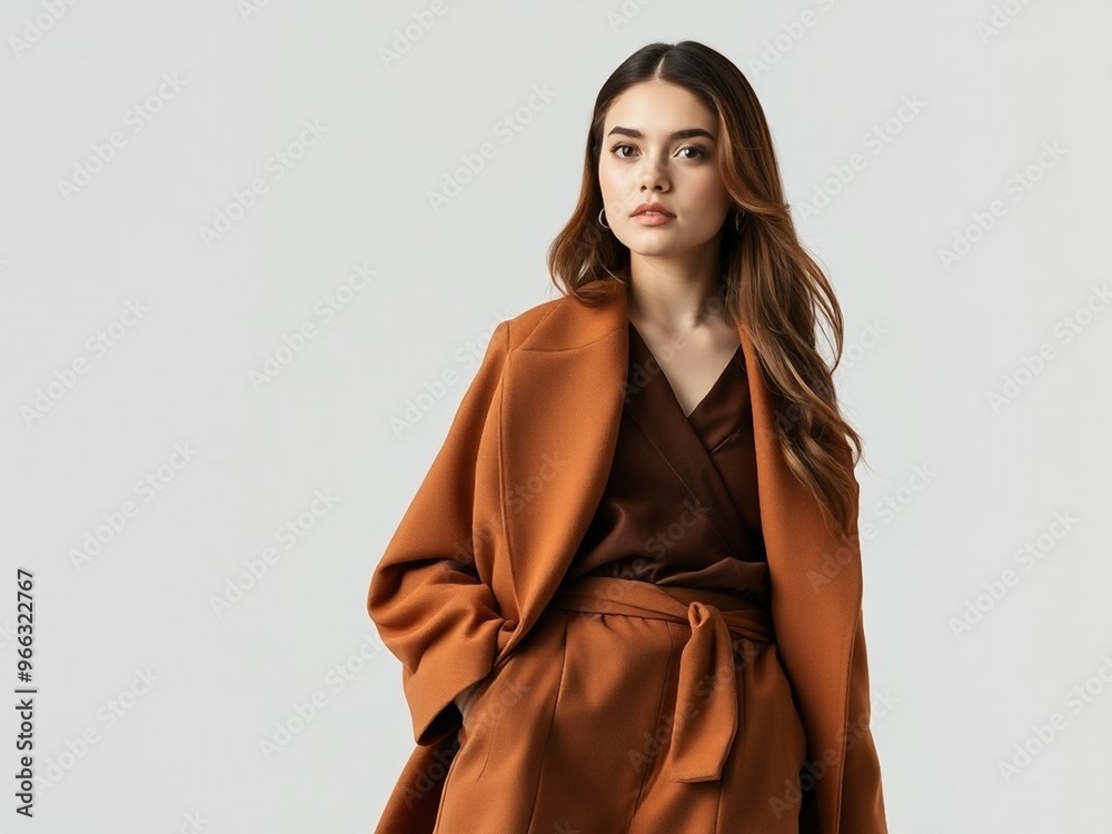 Realistic full length photographs of a young perfect woman, the ...