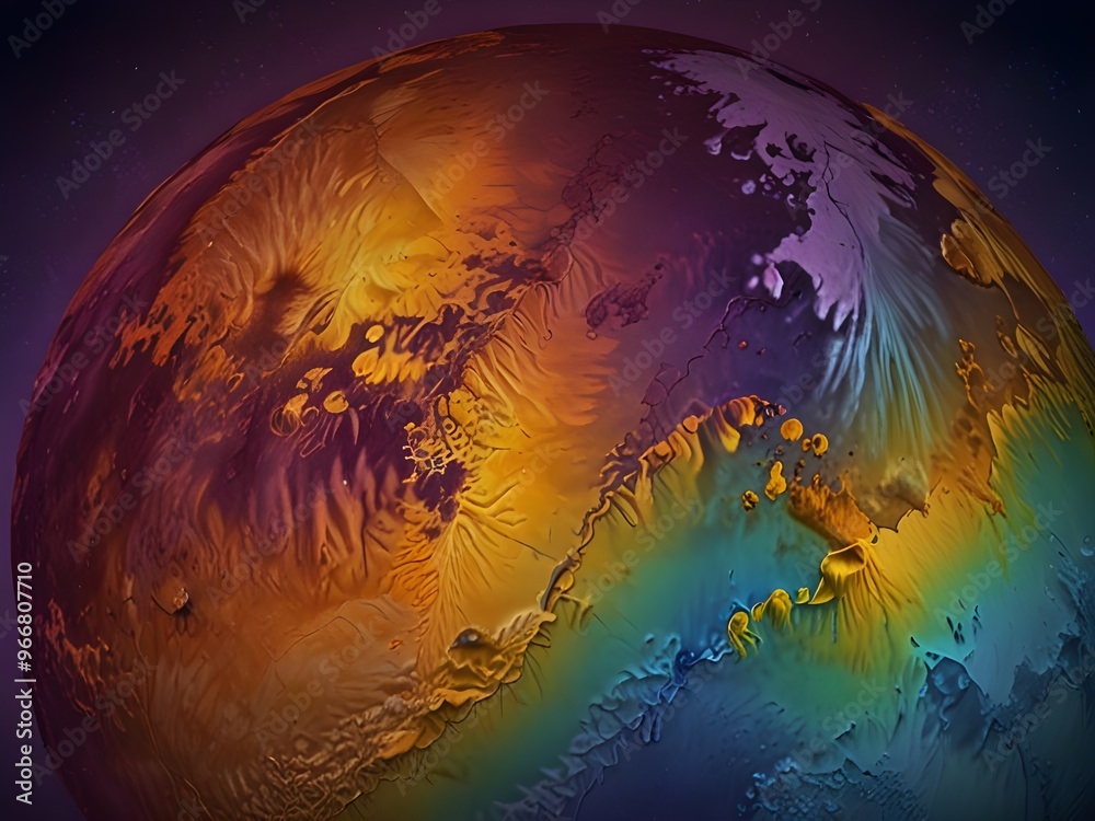 Display a detailed temperature map of Pluto’s surface, using vibrant ...