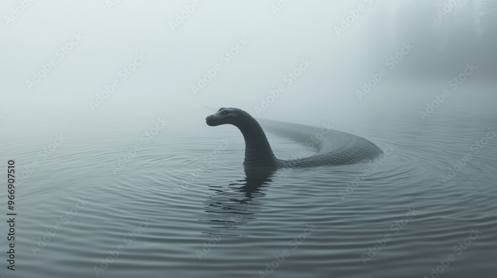 “Legends of Loch Ness: The Elusive Monster Emerges” Stock Illustration | Adobe Stock