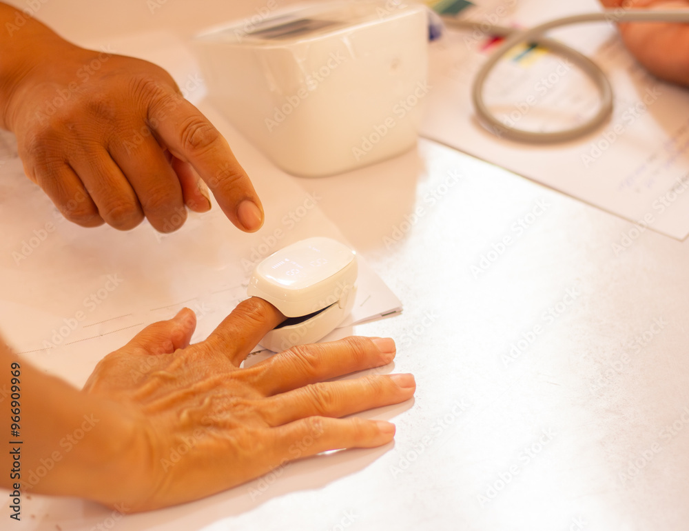 measuring the degree of oxygen saturation of the blood and heart rate ...