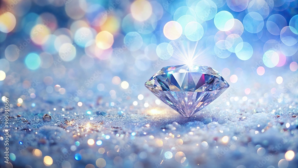 Sparkling diamond glitter background with holiday snowy pastel bokeh ...