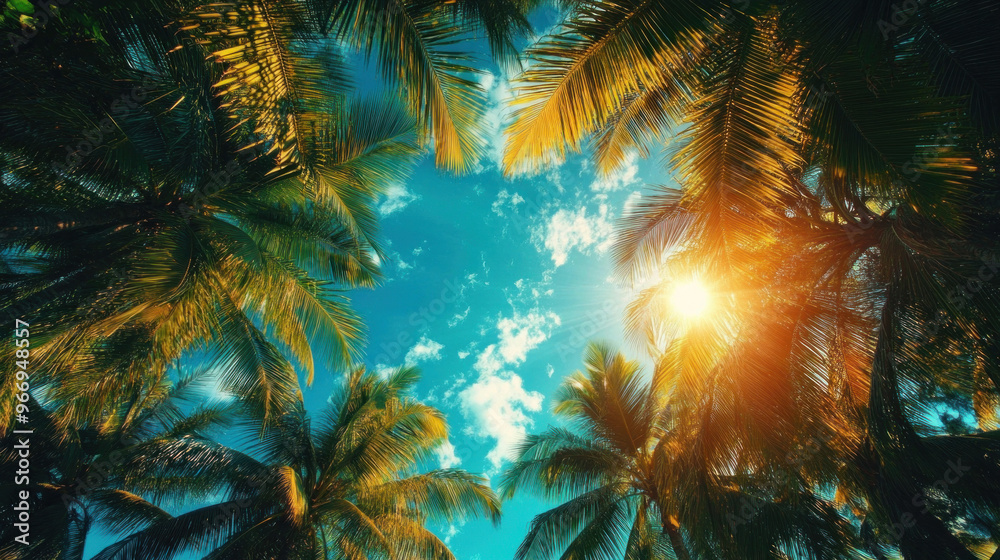 Coconut Groves: Expansive views of coconut groves or plantations ...