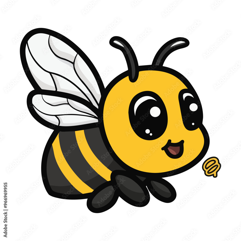Queen bee isolated - Cute Bee Clipart - Bee Insect Vector Illustration ...