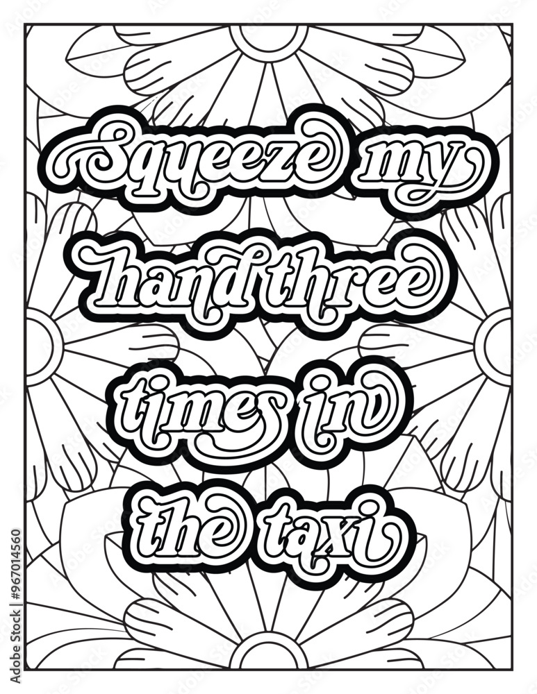 Positive quote coloring page for kids. Motivational Swear word ...