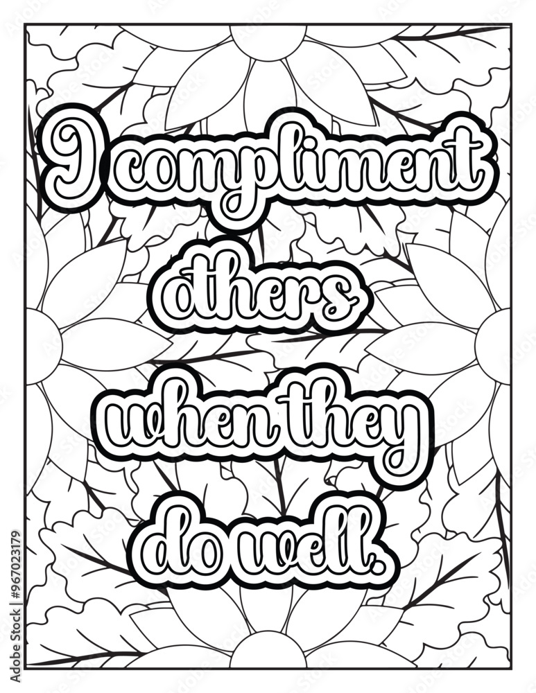 Positive quote coloring page for kids. Motivational Swear word ...