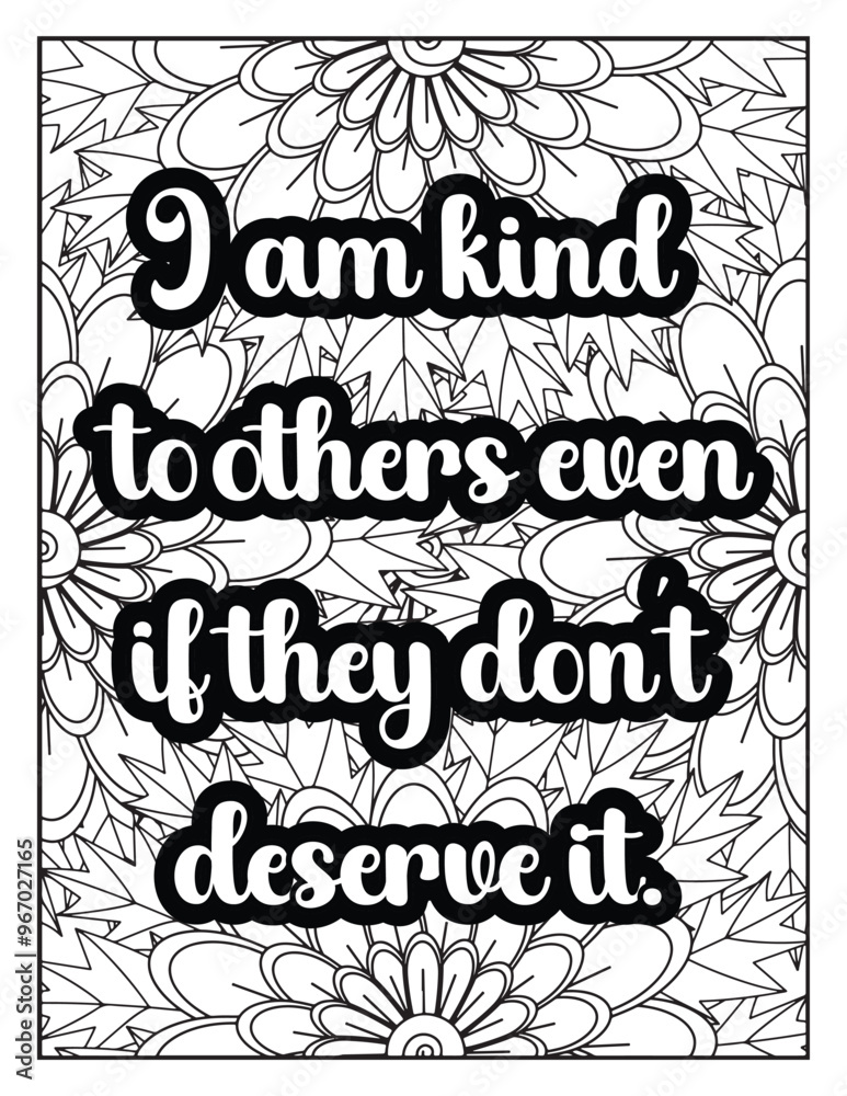 Positive quote coloring page for kids. Motivational Swear word ...