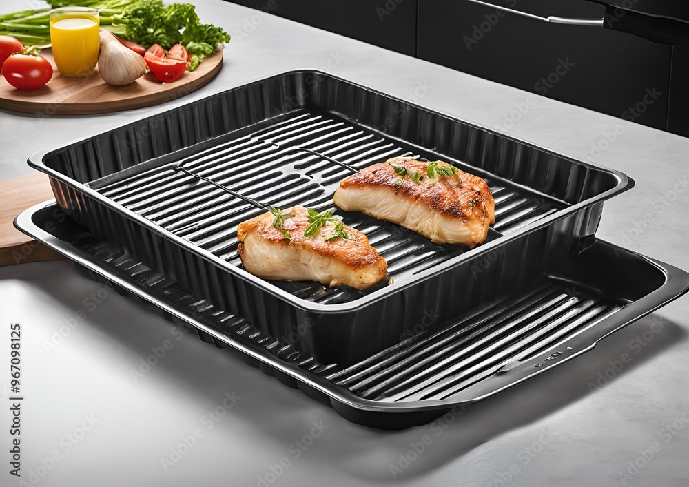 A broiler pan is made up of two parts_ the upper section, which allows ...