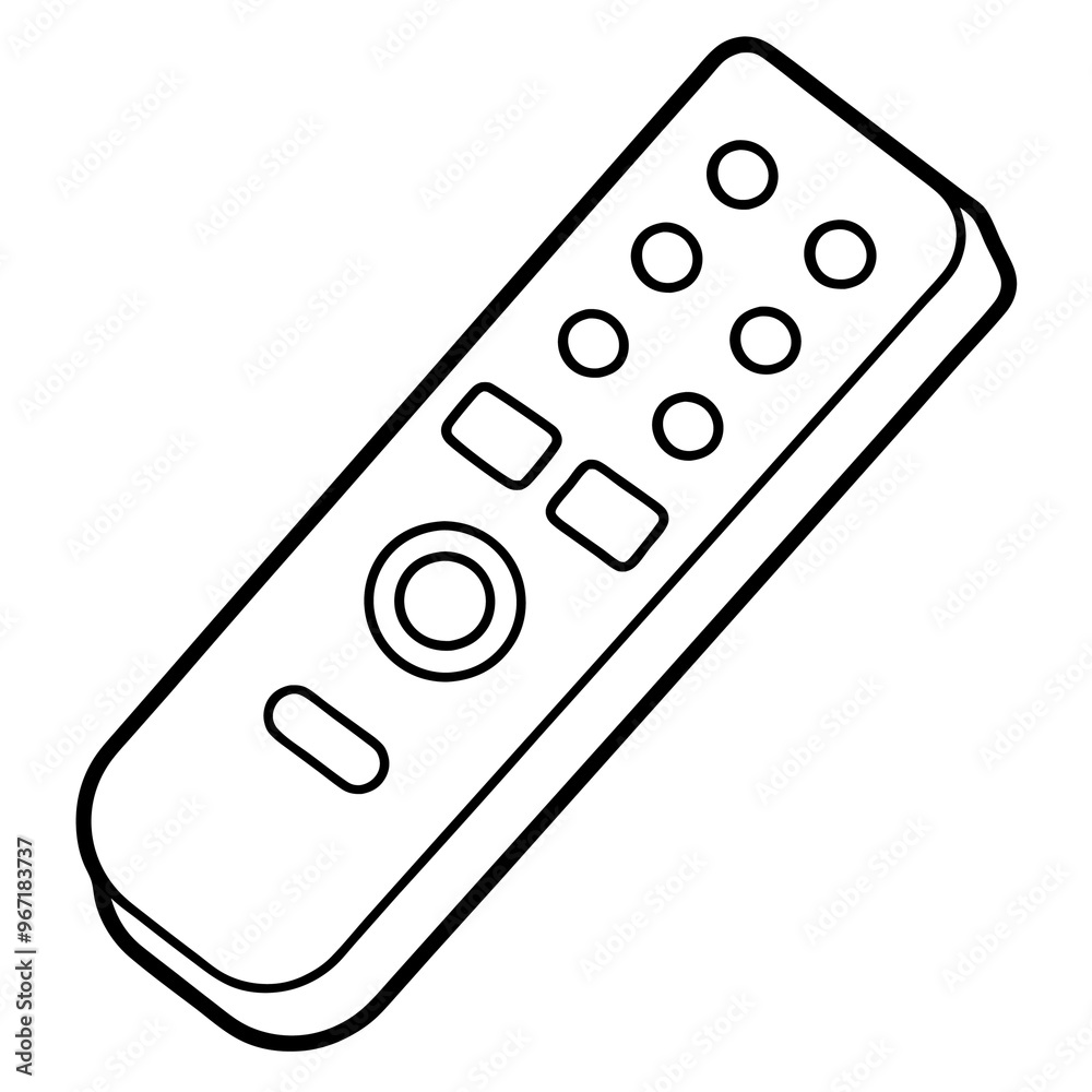 Vector de Stock remote control outline coloring book page line art ...