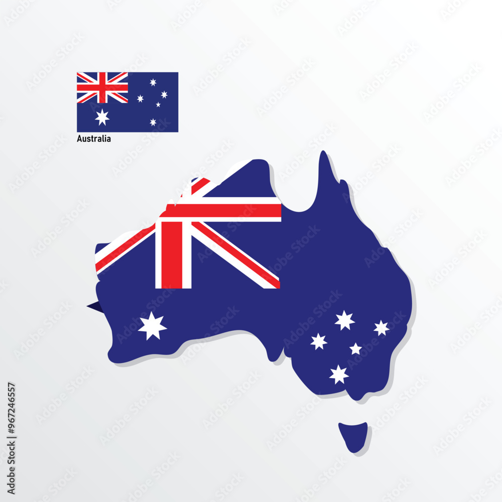 A vibrant illustration combining the Australian flag with the country's ...