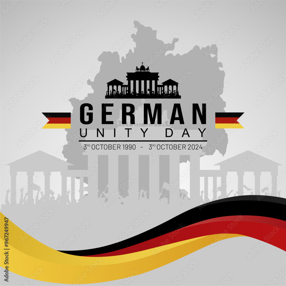 Exclusive Banner of German Unity Day 2024 Celebration Design with ...
