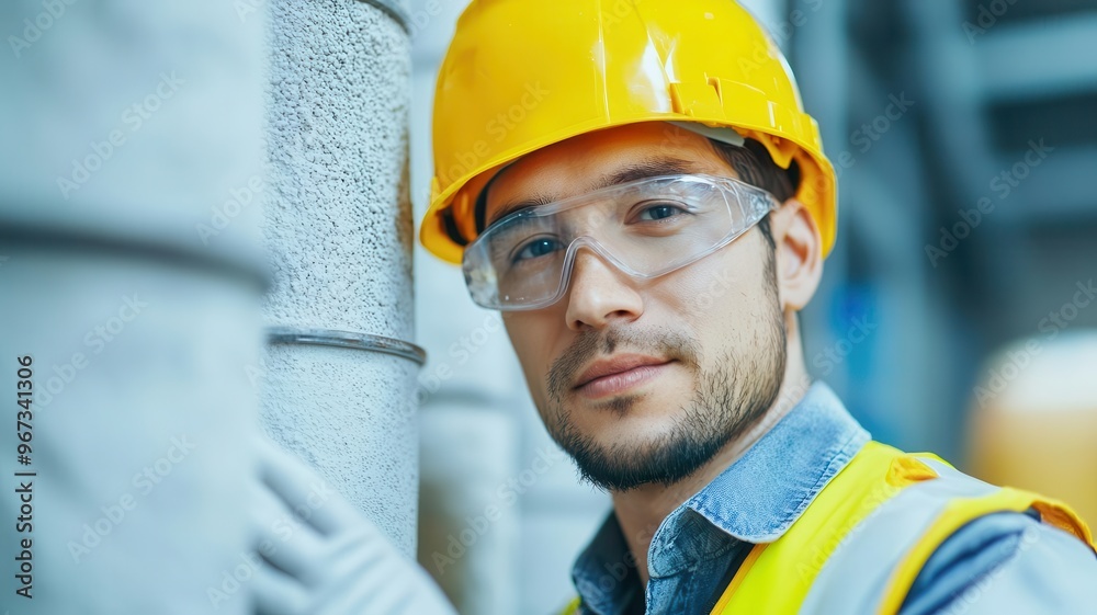 Engineer checking cement consistency in a laboratory, Cement quality ...
