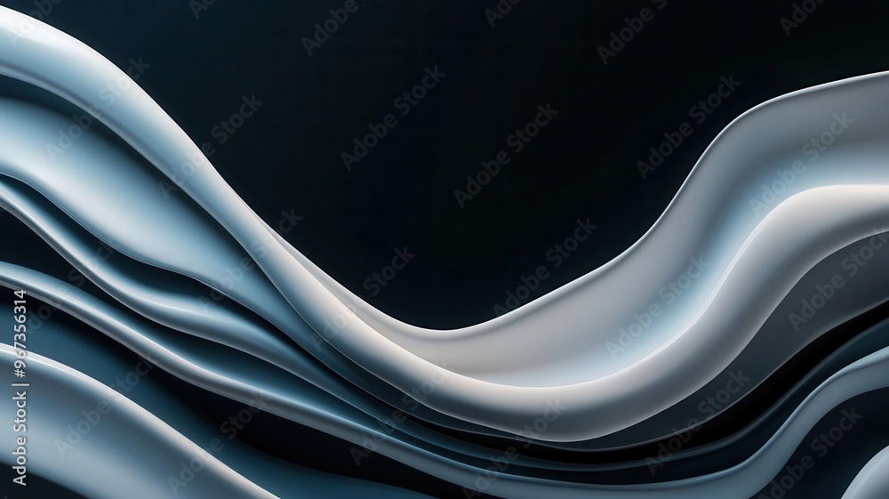 Abstract visualization of data streams with one erratic, spiking line ...