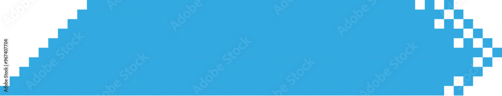 Pixel banner. Header, footer color layout with mosaic edges. Horizontal ...