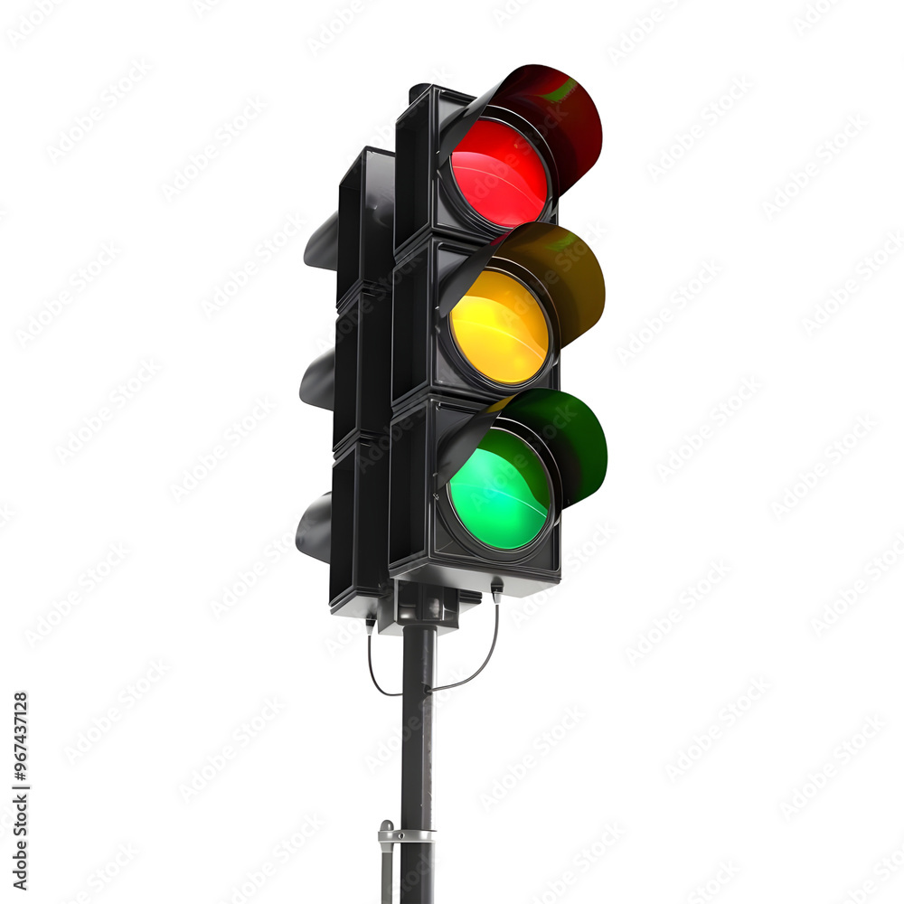 Traffic light isolated on transparent background 8K high resolution ...