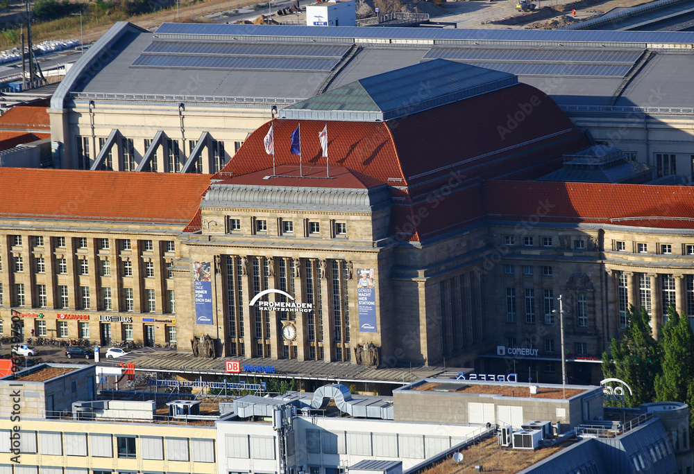 Leipzig, Germany - September 7, 2024: Aerial view of Leipzig's central ...