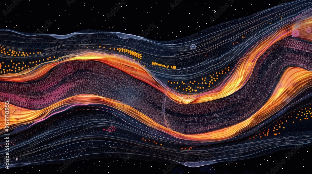 Cross-section of a muscle fiber, revealing the arrangement of ...