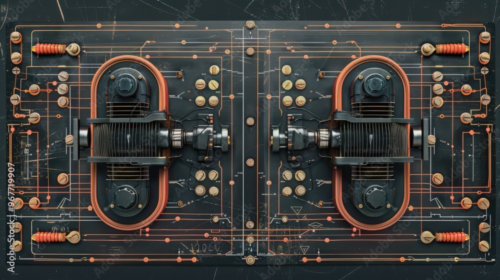 Cross-section of a series-parallel circuit, depicting both series and ...