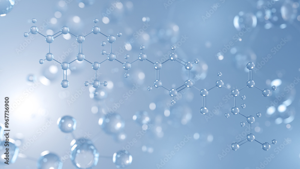 levomefolic acid molecular structure 3d, form of folate, structural ...