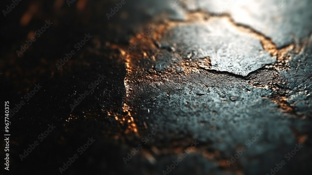 gritty, grunge-style steel texture with rust patterns and soft blur ...